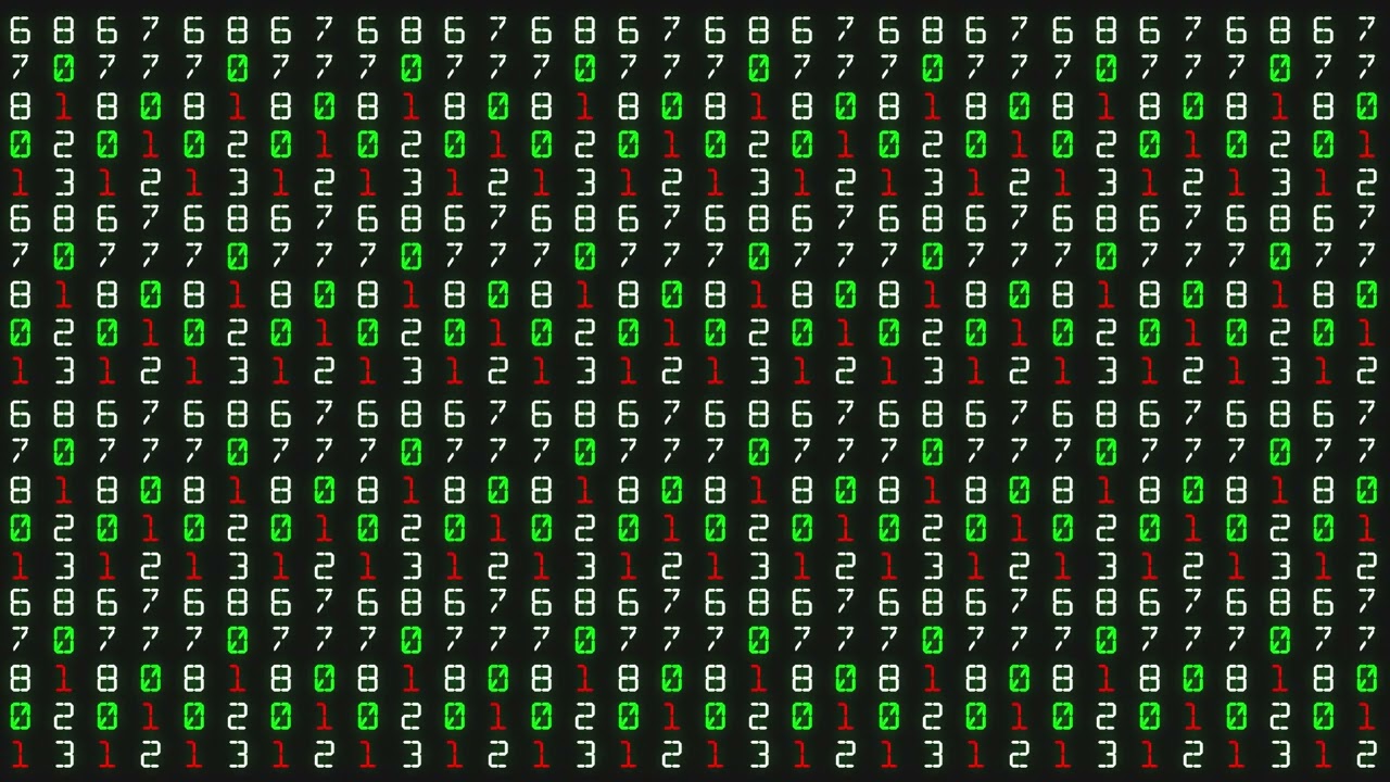 Binary code numbers shuffling matrix | Abstract Motion Video Background Stock Footage