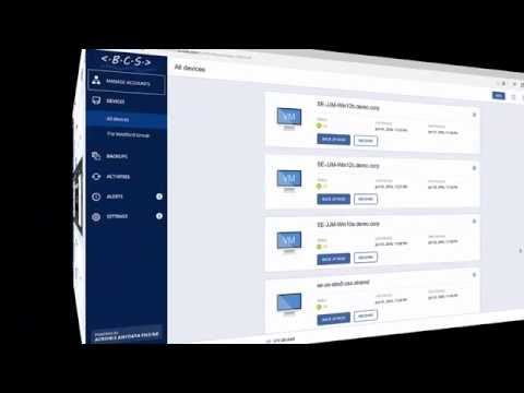 Acronis Backup Cloud Service Provider Quick Demo - End-user company backups