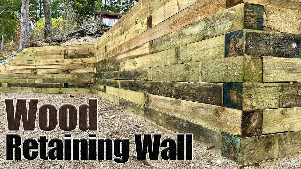 We Built a Retaining Wall out of Wood (Steps to make it last)