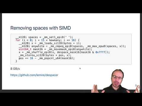 The simdjson library - Talks