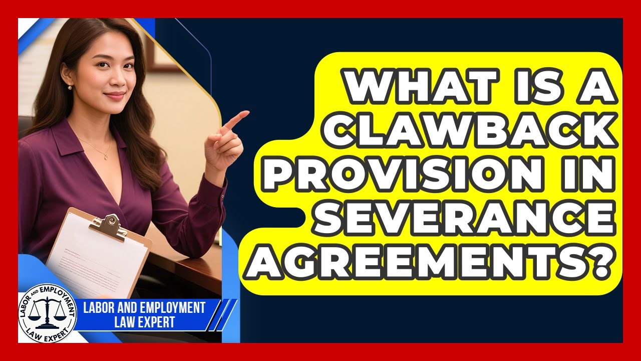 What Is A Clawback Provision In Severance Agreements? - Labor and Employment Law Expert