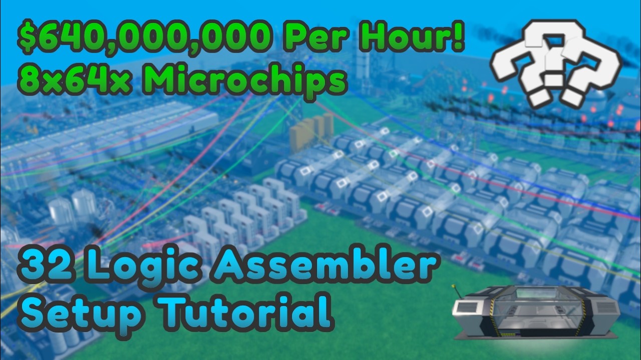 32 Logic Assembler Tutorial - 8x64x Microchips! | Industrialist Roblox
