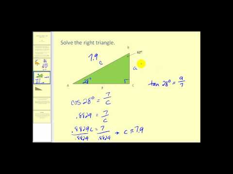 Solve Right Triangles: Part 1 The Basics