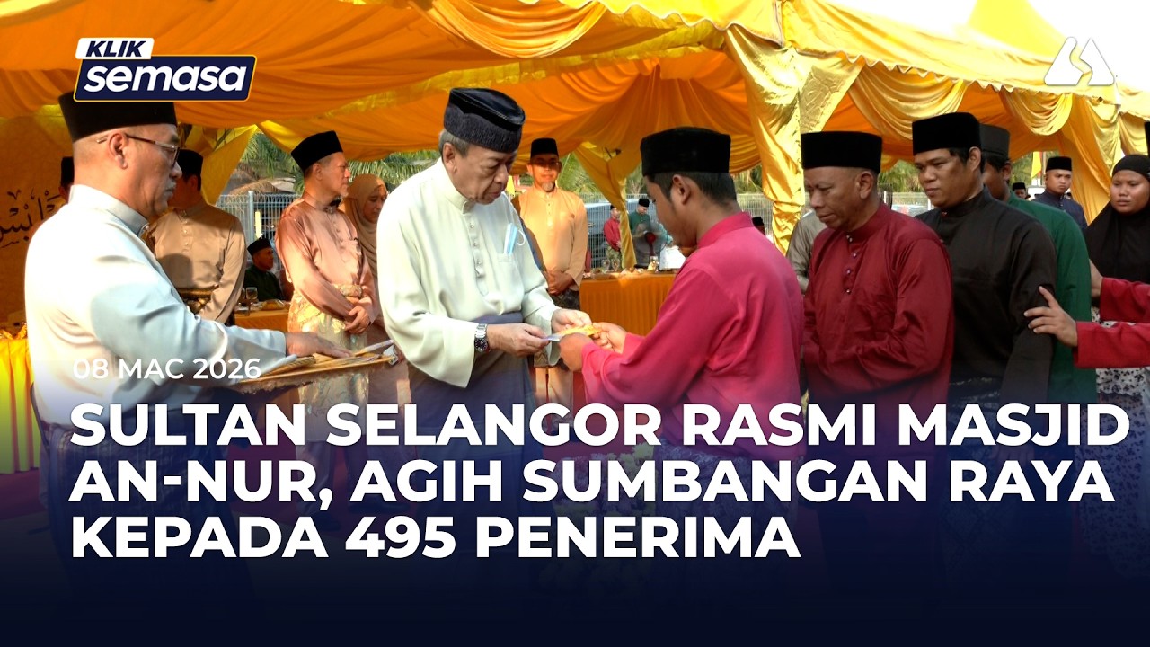 Sultan Selangor rasmi Masjid An-Nur, agih sumbangan raya kepada 495 penerima
