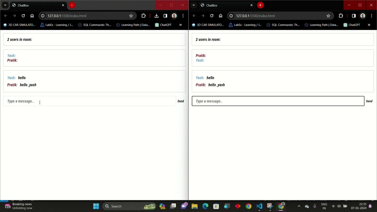 CodeClause  Task - 1 (chat application using websocket)