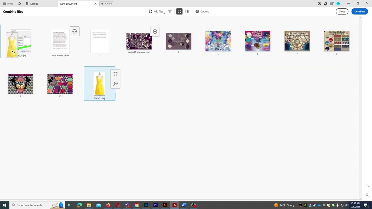combo PDF creation