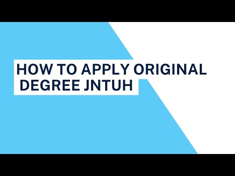 how to apply jntuh Original degree convocation Xlll@Bhavanipanuganti28