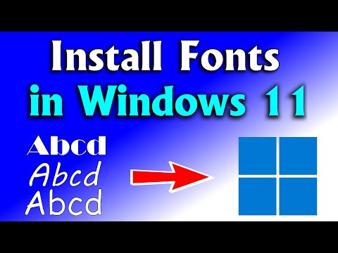 How to install Fonts in Windows 11