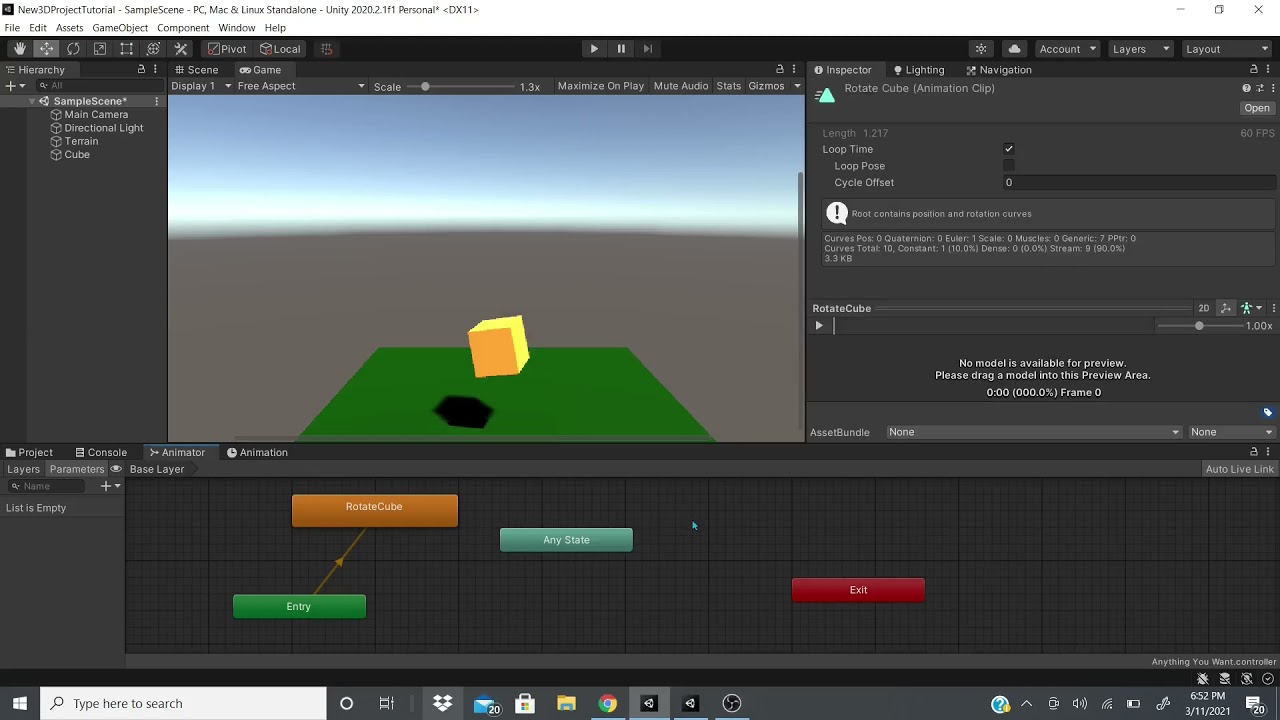 Animations, Animator, & Aim Constraint UNITY TUTORIAL (MISCELLANEOUS COMPONENTS)