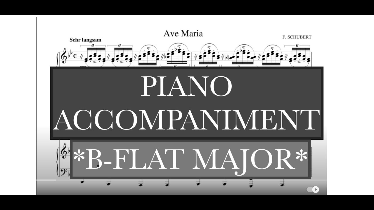 Ave Maria (Schubert) - Bb Major Piano Accompaniment - Karaoke