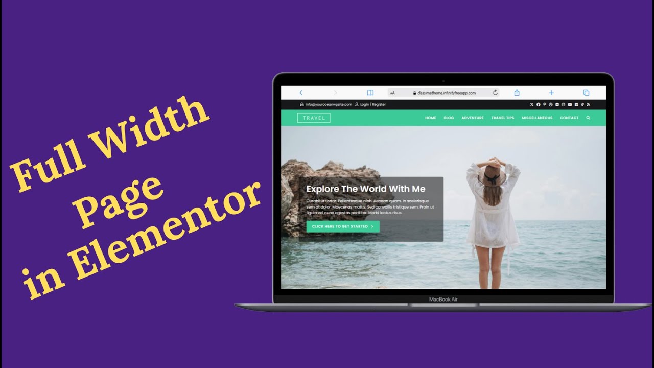 How to Make a Full Width Page in Elementor | WordPress Tutorial for Beginners