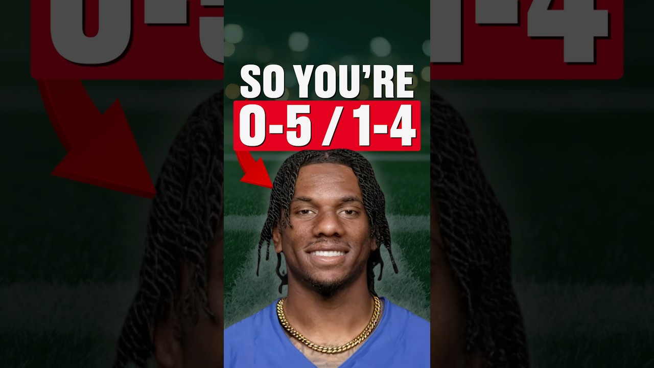 So You’re 0-5 / 1-4 in Your Fantasy Football League…😬