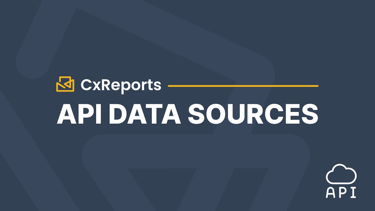 CxReports | API Parameters & Data Sources