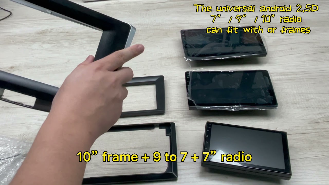 How 7 9 10 android universal car radio fit the fascia frame