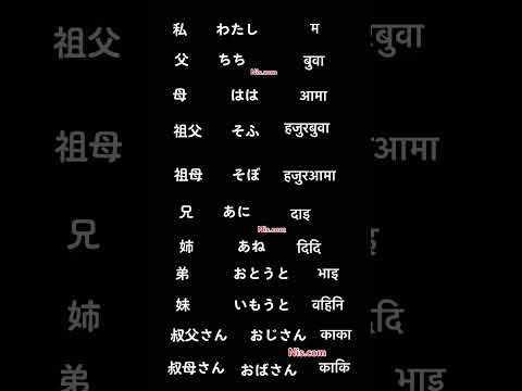 Family member in japanese language #japan #basicjapanesewords #pleasesubscribe #japanlover #family
