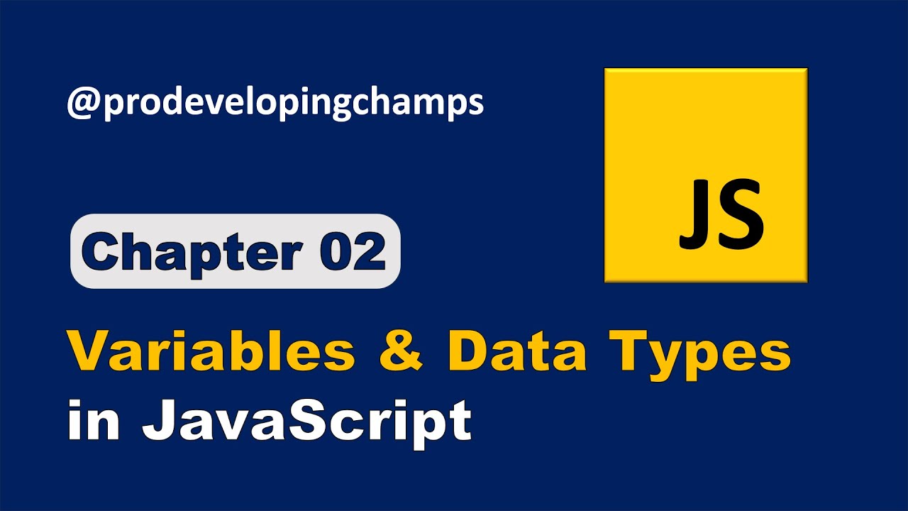 Variables and Datatypes in JavaScript | JavaScript Full Course | #2
