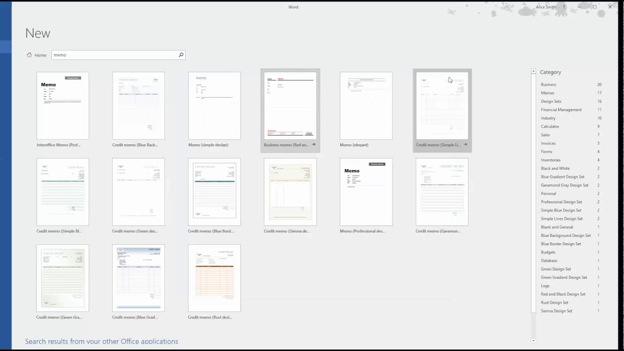 Where to find memo template