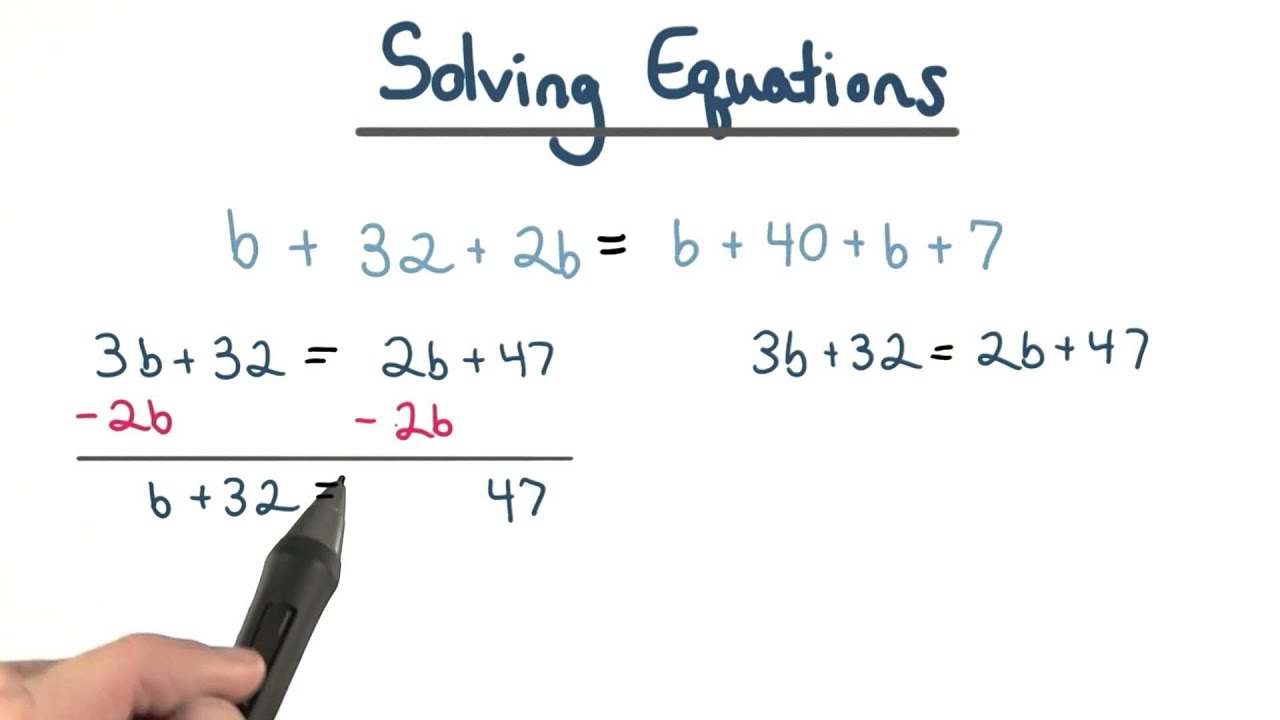 Solving Equations - Visualizing Algebra