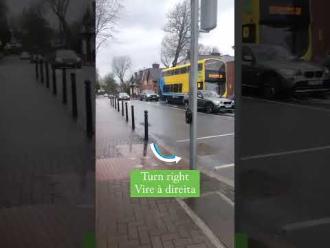Direções em inglês pelas ruas molhadas de Dublin 🇮🇪 😂 #aprenderingles #inglesonline #ingles