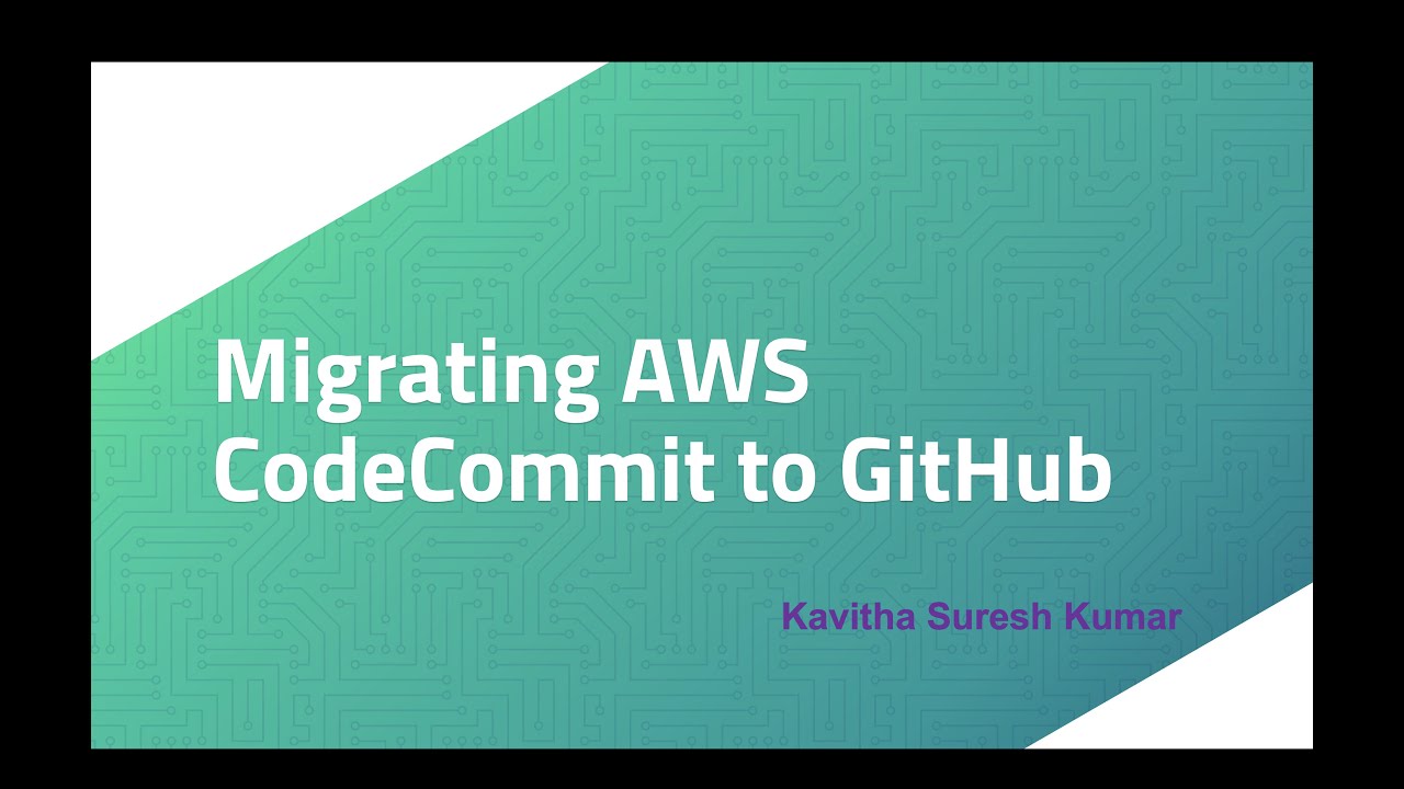 Migrating AWS CodeCommit to GitHub