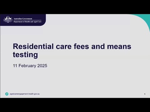 Residential care fees and means testing – Webinar