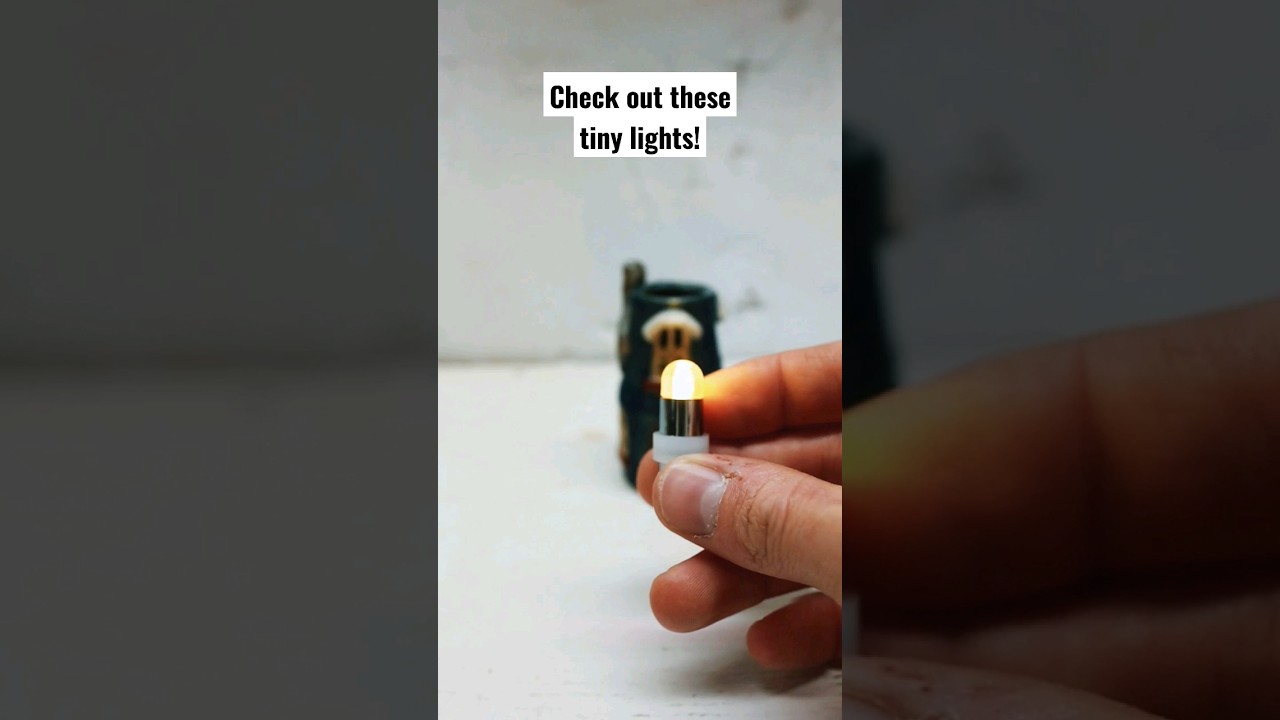 This led light fits in inside the miniature house #myermade #clayartist