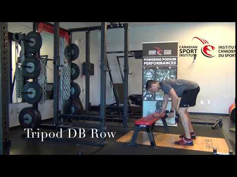 Tripod Dumbbell Row | myworkouts.io