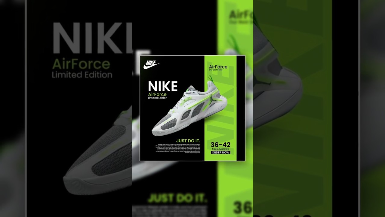 Shoes Poster Design in Photoshop | Graphic Design
