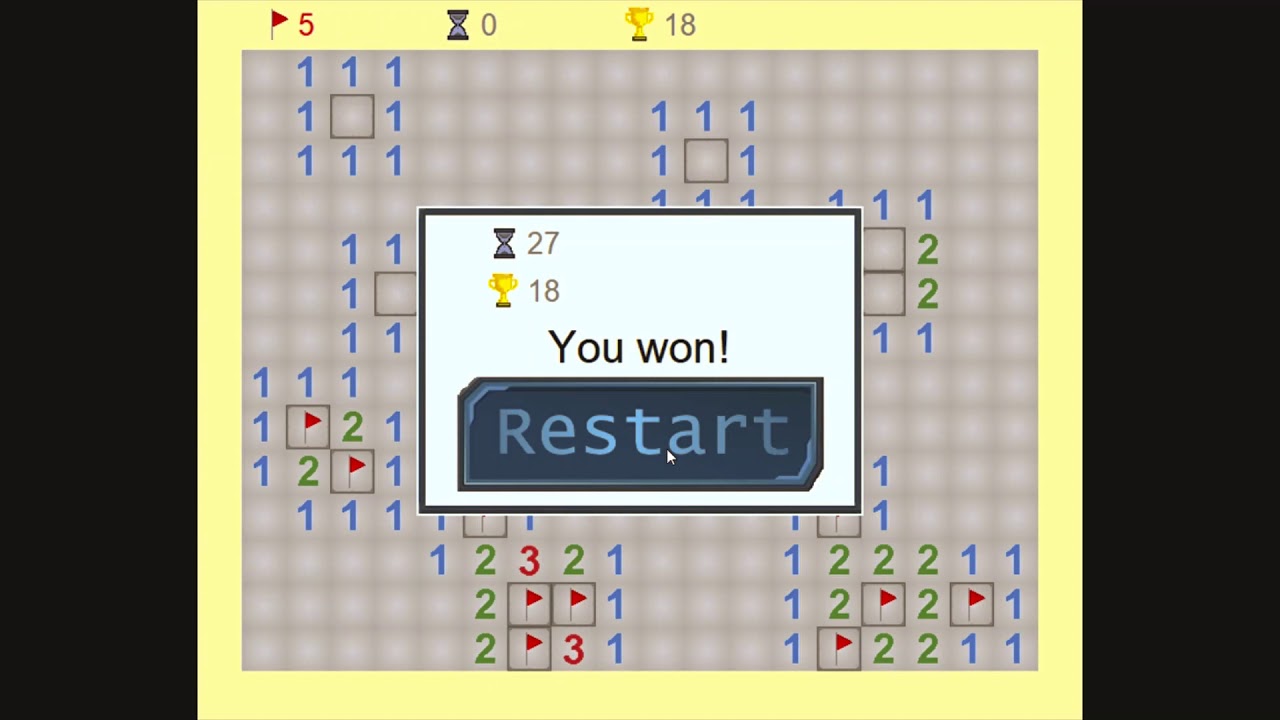 Python 3.8 Minesweeper playtest
