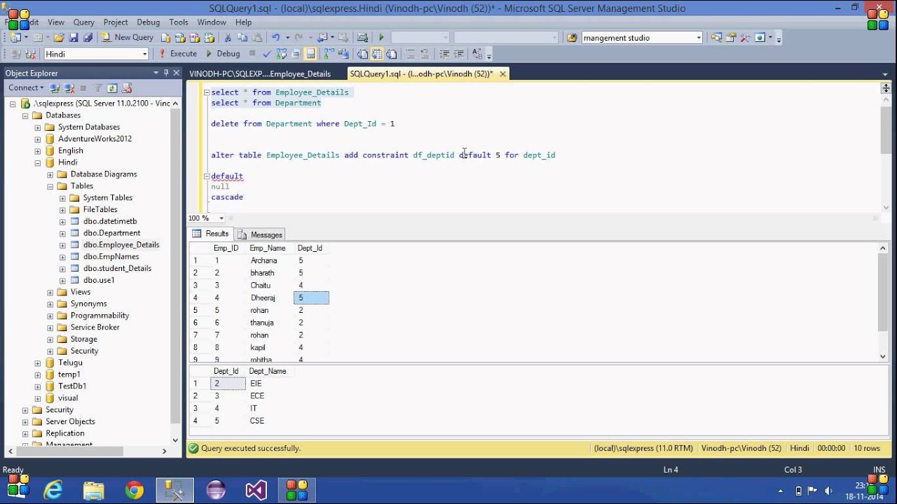 25.SQL Server Tutorial (Referential integrity constraint)