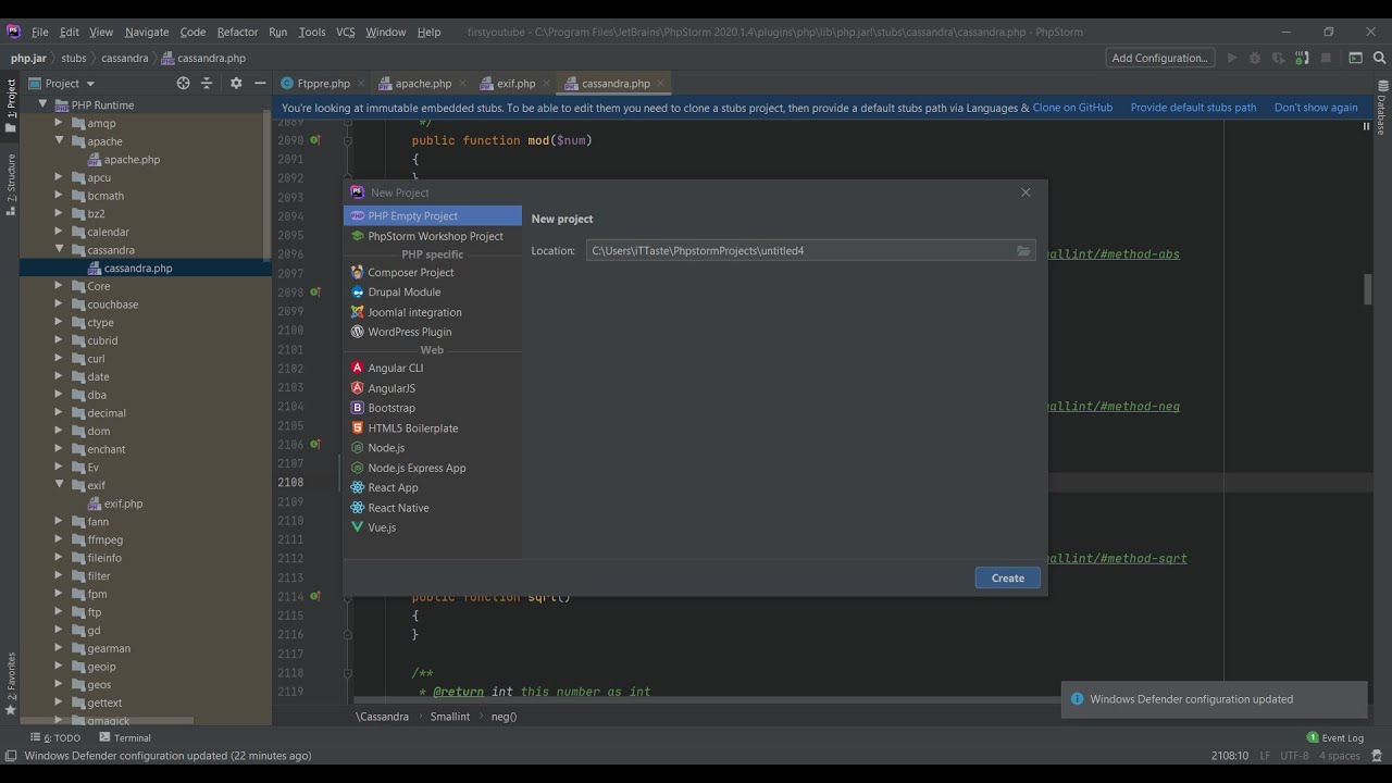 PHP Application in Jetbrains PhpStorm 2020 (Getting Started)