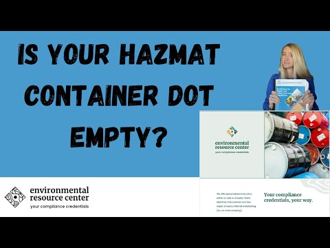 What is a 'DOT empty' hazmat container?