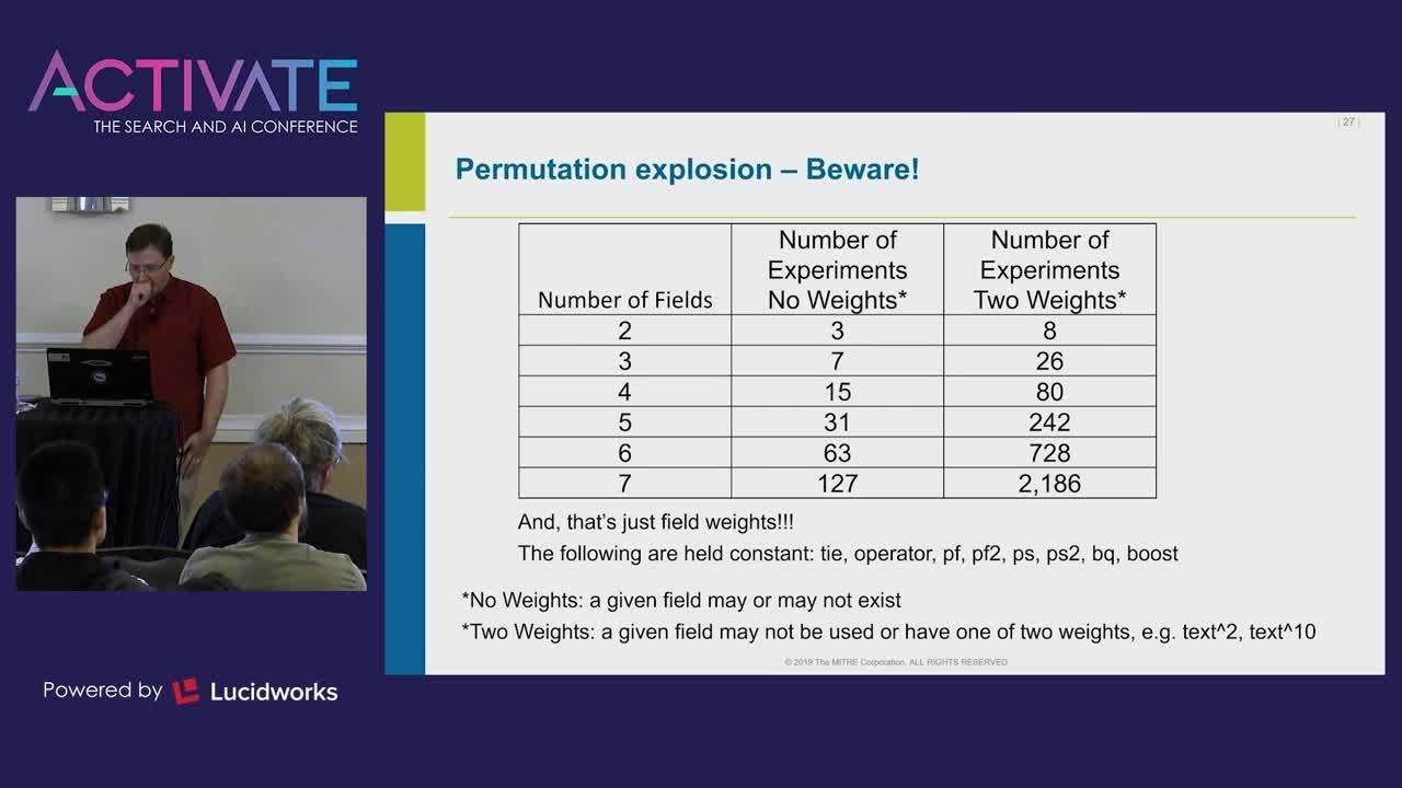 (R)Evolving Relevance Tuning with Genetic Algorithms - Tim Allison, The MITRE Corporation
