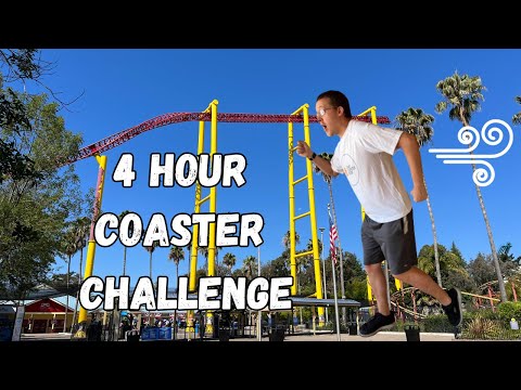 How Many Roller Coasters Can I Ride in 4 HOURS?? - Six Flags Discovery Kingdom
