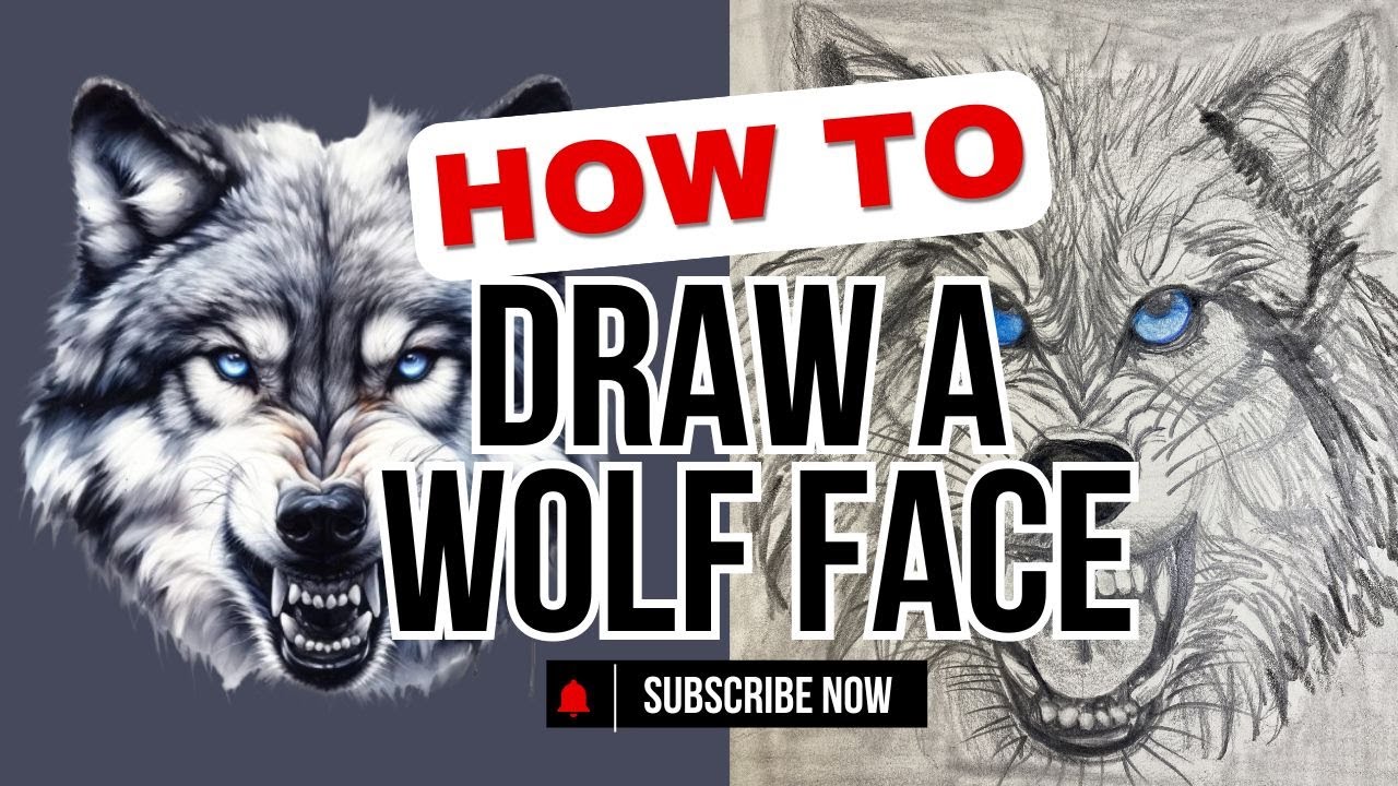 How to Draw an Angry Wolf Face | Step-by-Step Pencil Sketch Tutorial