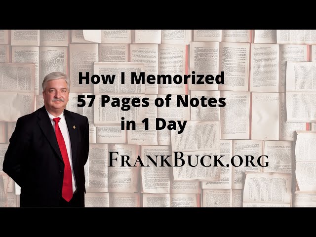 Mastering Memorization: How I Memorized 57 Pages of Notes in One Day ...