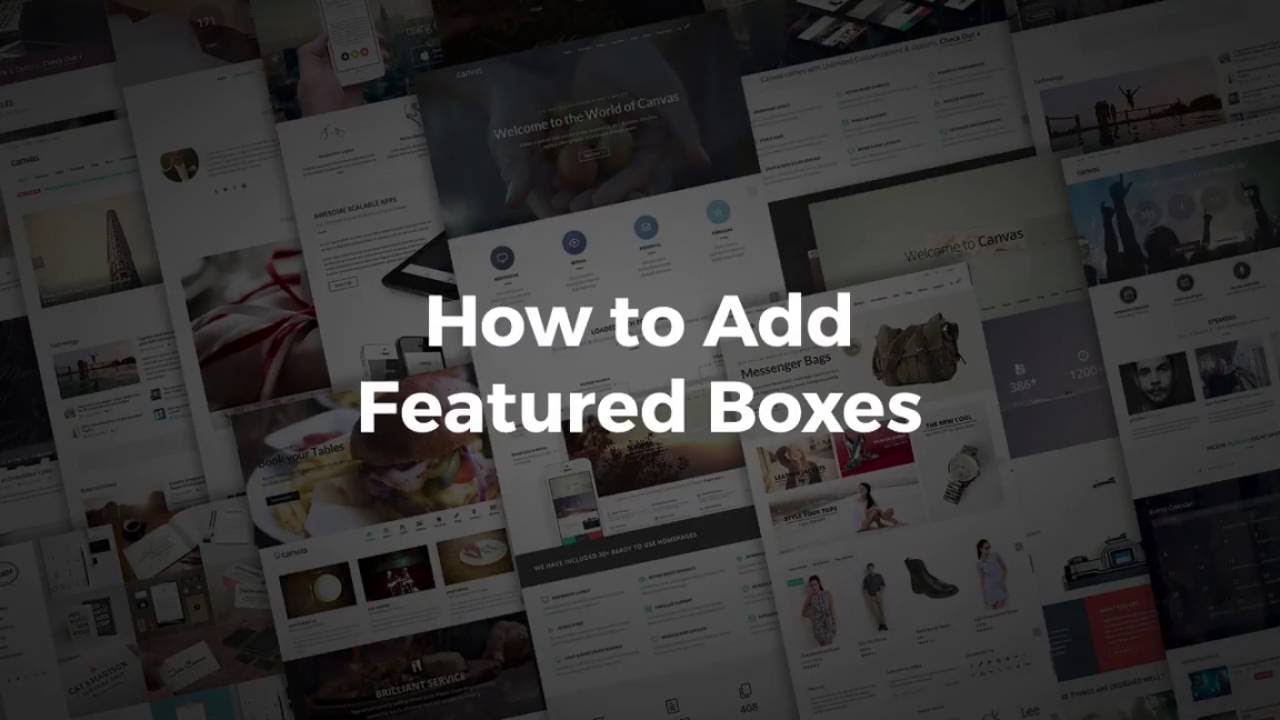 Featured Boxes Setup | Canvas HTML