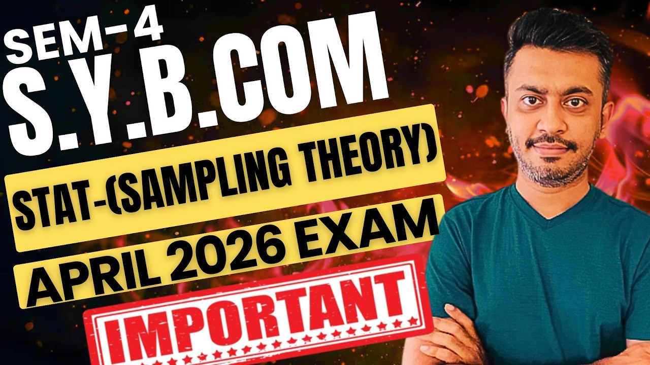 Stat (sampling theory)(credit-4) |SYBCOM SEM-4 | APRIL 2026 | VNSGU