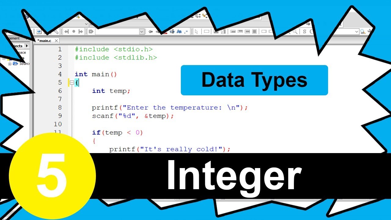 C Tutorial #5 - Data Types Integers