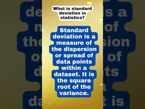 What is standard deviation in statistics? #shorts #math #statistics