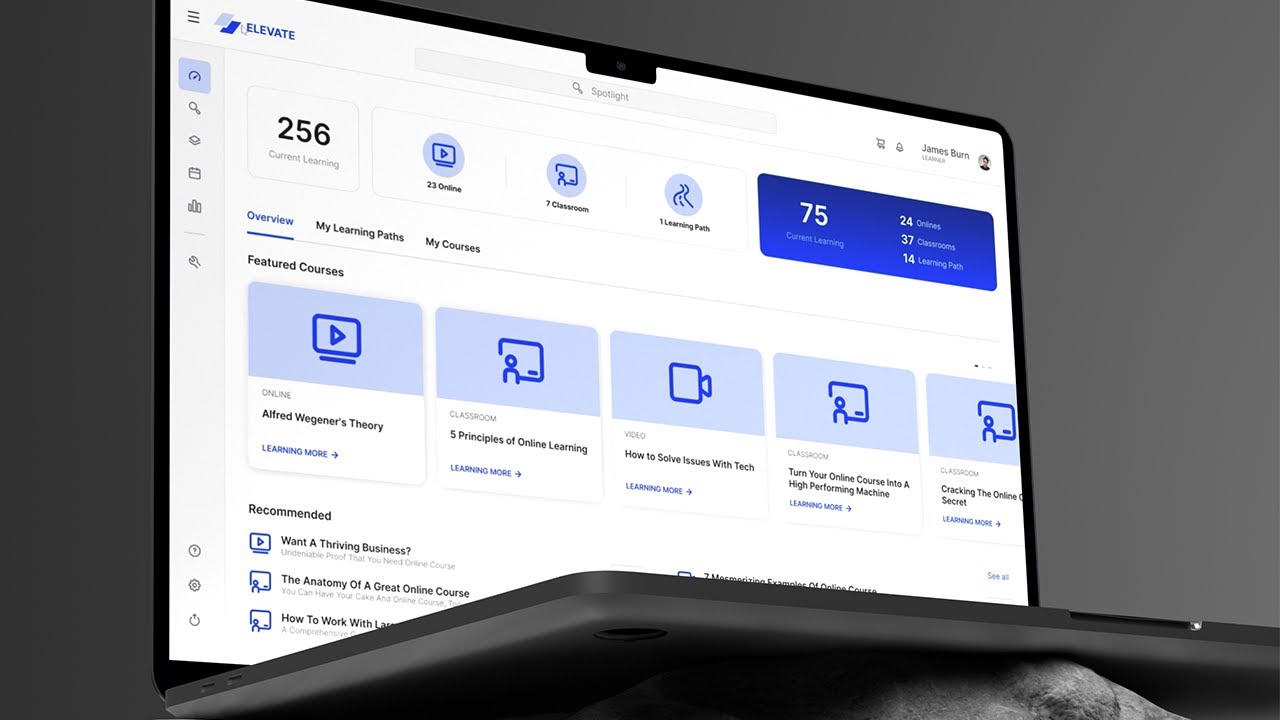 Learner Dashboard - UI/UX - LXP
