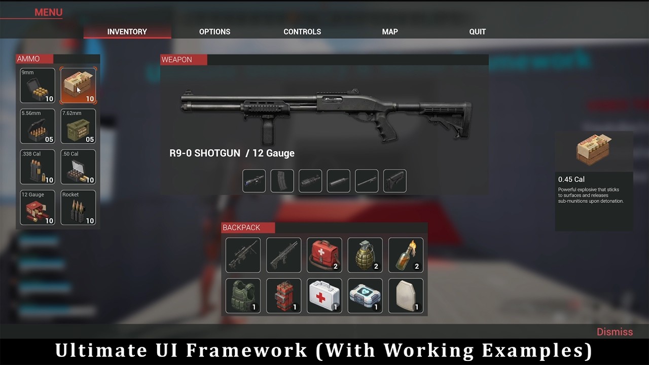 Ultimate UI System - (Inventory, Interaction, Menu, Map, Compass, Minimap, HUD) with working example
