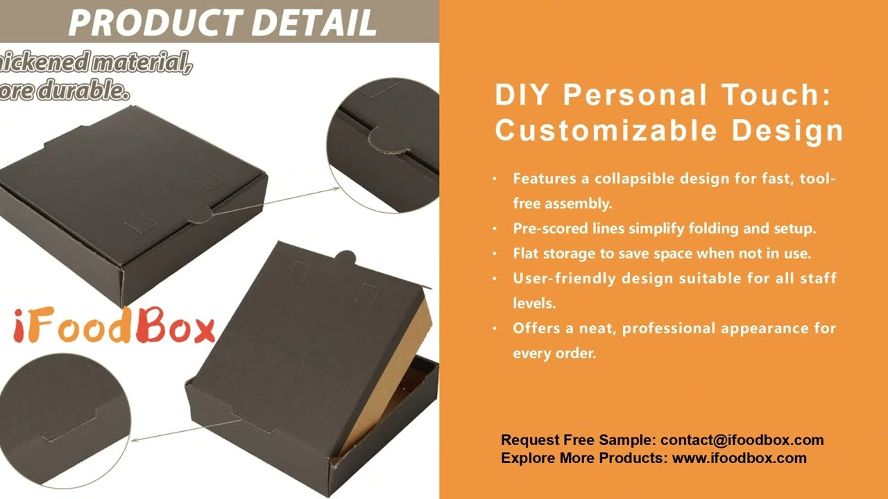 Wholesale 7.3 x 7.3 Inch Kraft Pizza Boxes Eco-Friendly Corrugated Cardboard Takeout Containers