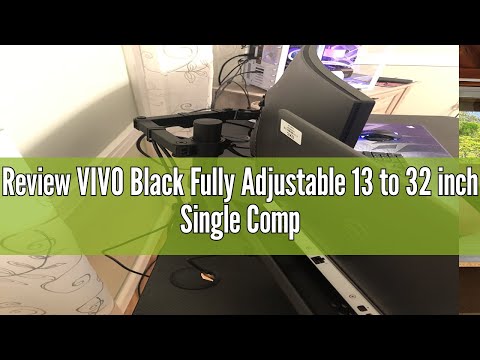 Review VIVO Black Fully Adjustable 13 to 32 inch Single Computer Monitor and Laptop Desk Mount Combo