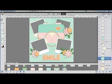 Step By Step, How to Scrapbook Digitally with Free Template and Kit