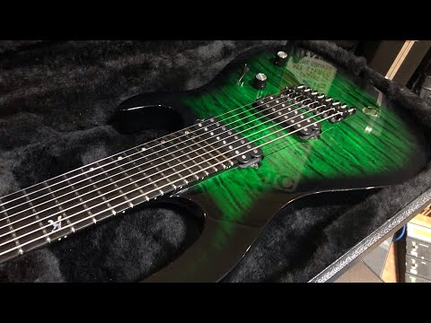 Kiesel DC800 Green Burst Multiscale 8 string | Reverb