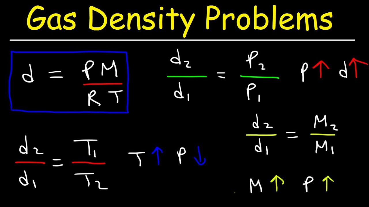 Gas Density and Molar Mass Problems at STP - Chemistry