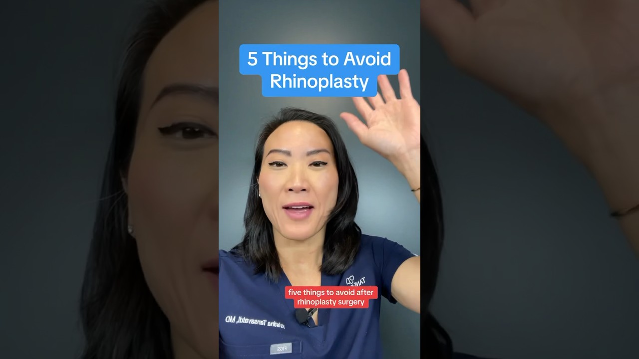 🛑 5 THINGS TO AVOID AFTER RHINOPLASTY SURGERY