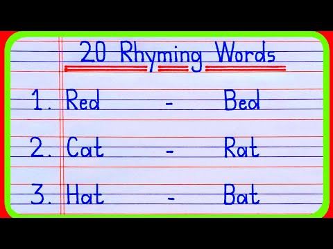 20 Rhyming Words | Rhyming Words | Rhyming Words in English | Rhyming Word | Rhyming Words 20