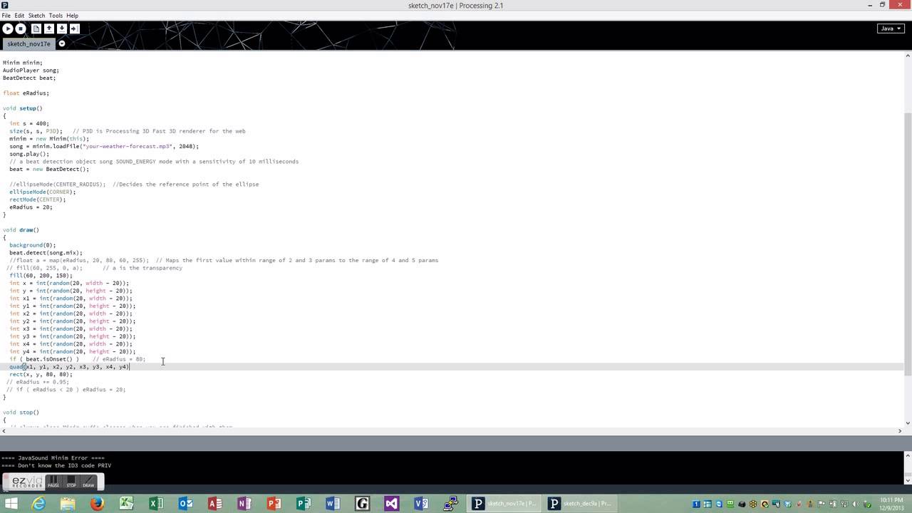 Processing 2.1 Audio Visulization